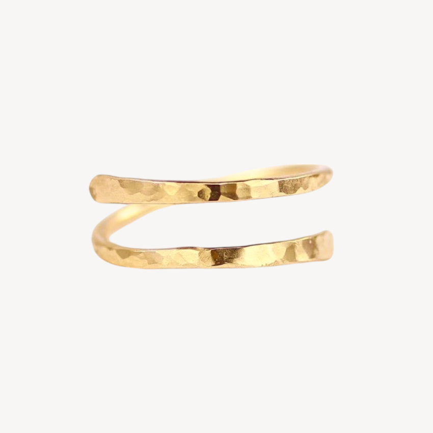 Hammered Bypass Wrap Ring | Handmade bypass wrap ring | Hotmixcold ...