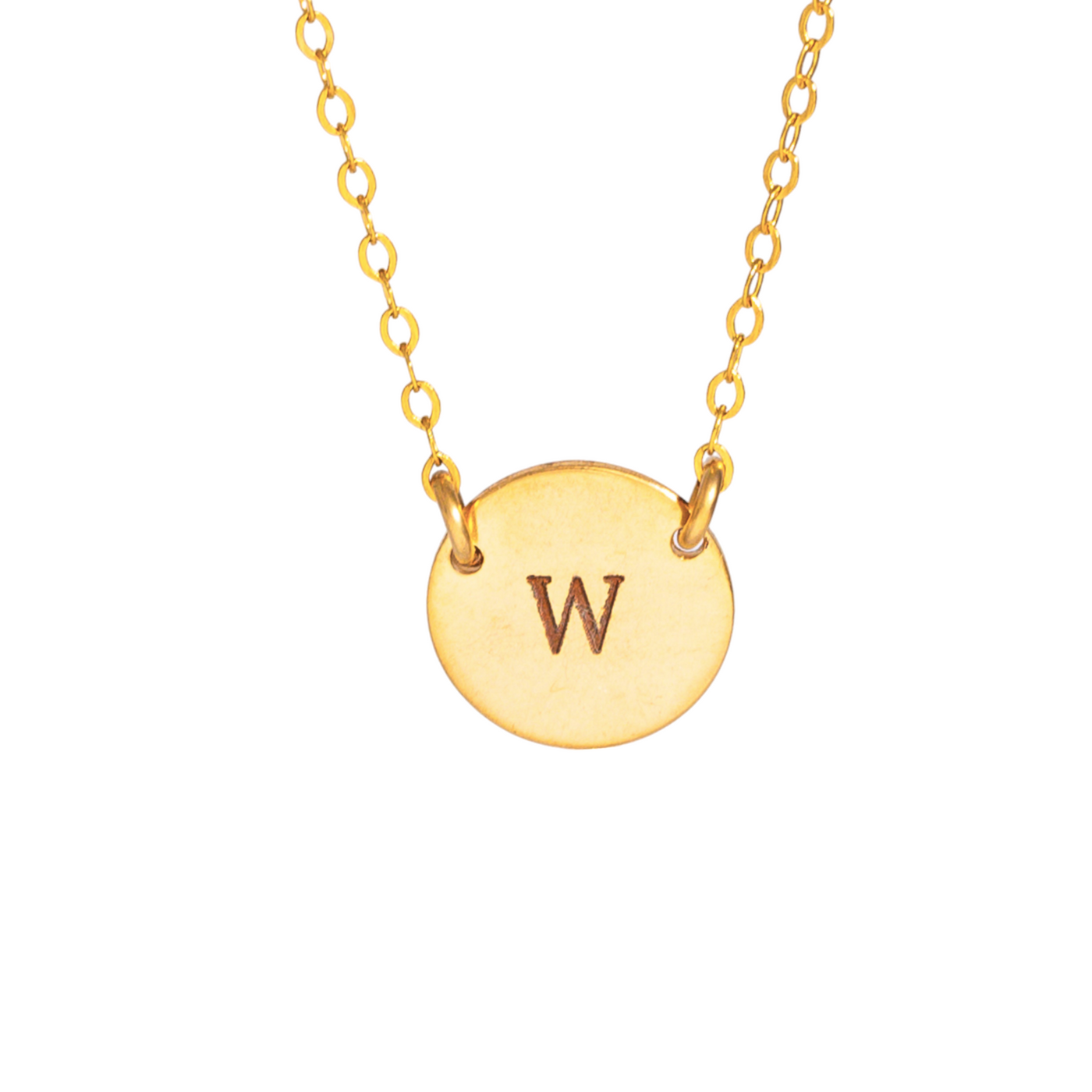 Personalized Monogram Necklace | Custom Initial Disc Charm Jewelry ...